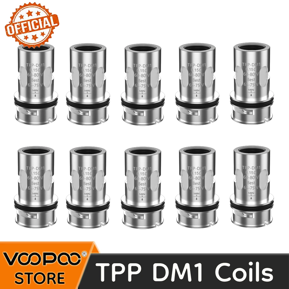 VOOPOO TPP DM1 Mesh Coils 0.15ohm Resistance DL Coil 60-80W fit VOOPOO Drag 3 Drag X Plus Drag X ...