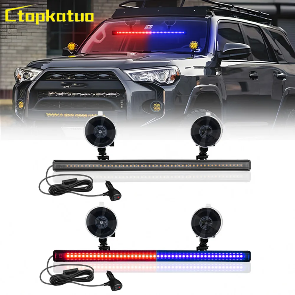 48LED Strobe Police Lights Car Emergency Warning Lamp Auto Windshield ...
