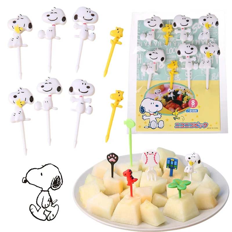 Snoopy Mini Forks Food Picks for Kids Cute Fruit Fork Bento Box Decor ...