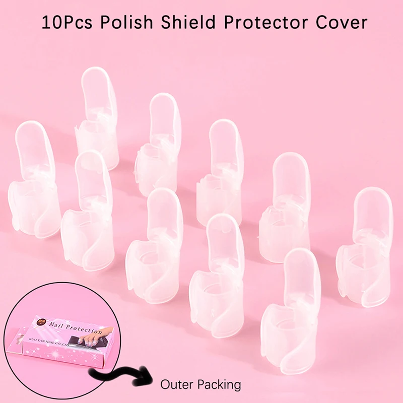 10Pcs-Set-Manicure-Finger-Transparent-Protective-Cover-Polish-Varnish ...
