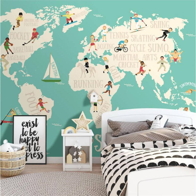 Modern World Map Wall Art l Free Global Delivery
