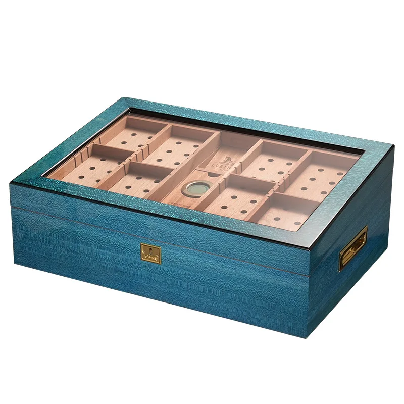 Cigar Box Lake Water Blue Multilayer Partition Large Capacity ...