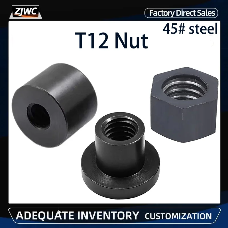 1pc-T10-2-T12-3-45-Steel-Lead-Screw-Nut-Trapezoid-Screw-Support-Nut ...