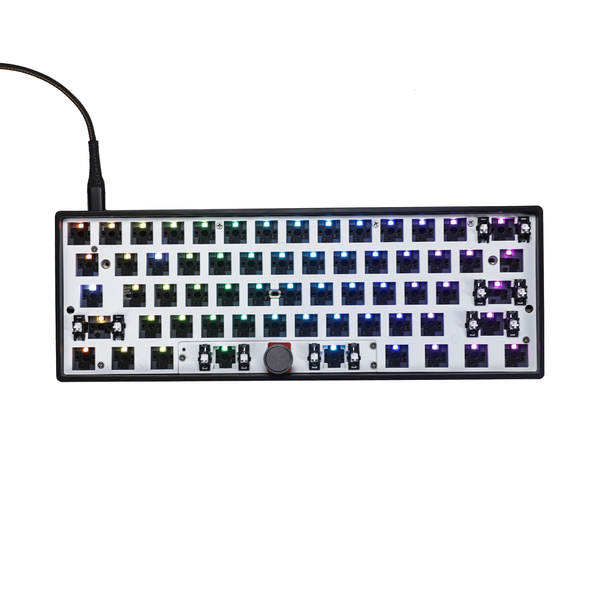 GK61-Pro-RGB-QMK-VIA-Wired-Gasket-Hot-Swap-Hot-swappable-Knob-60-Fully ...