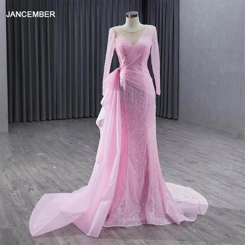 Jancember-Wholesale-Superfine-Evening-Dress-2024-Organza-A-line-O-Neck ...