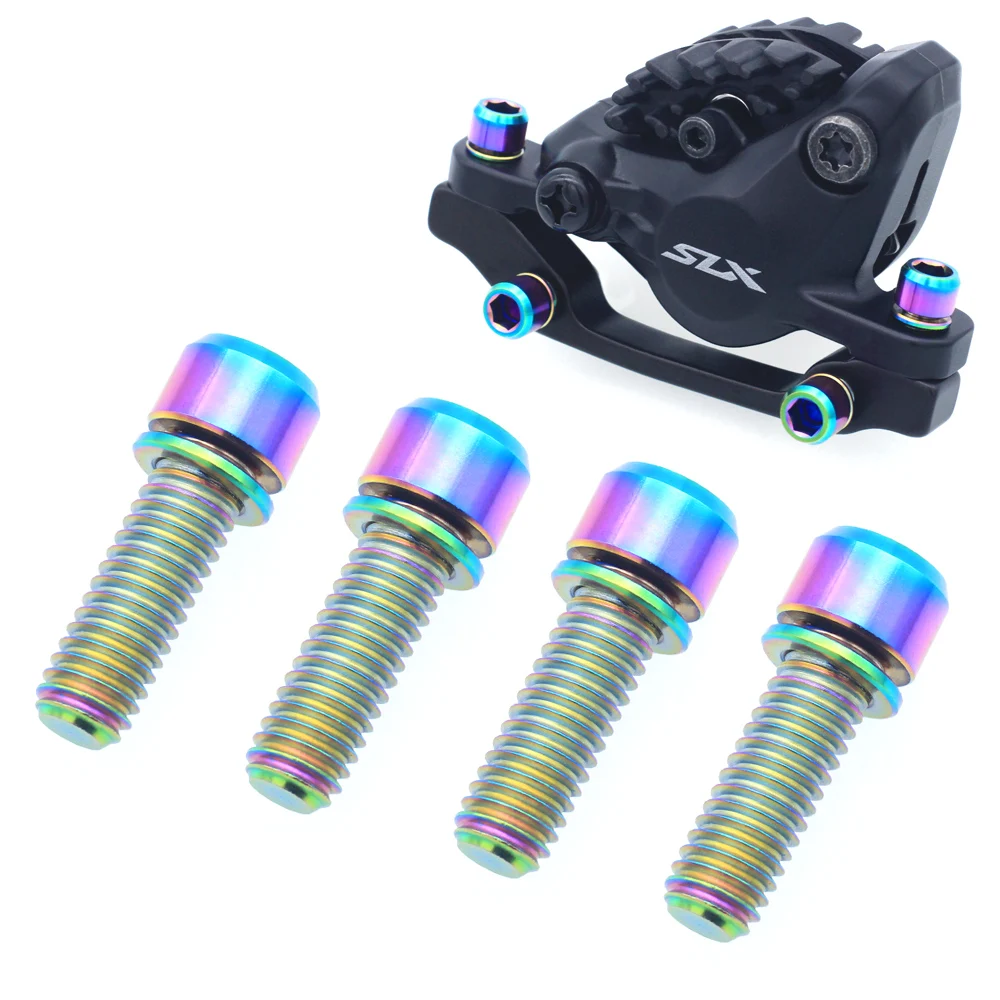 4pcs Tc4 Mountain Bike Titanium Disc Brake Screws, Crank Clamp Fixed ...