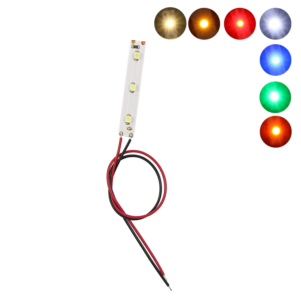 Evemodel-DD01-10pcs-Pre-wired-3-LEDs-Light-Strip-Self-adhesive-Flexible ...