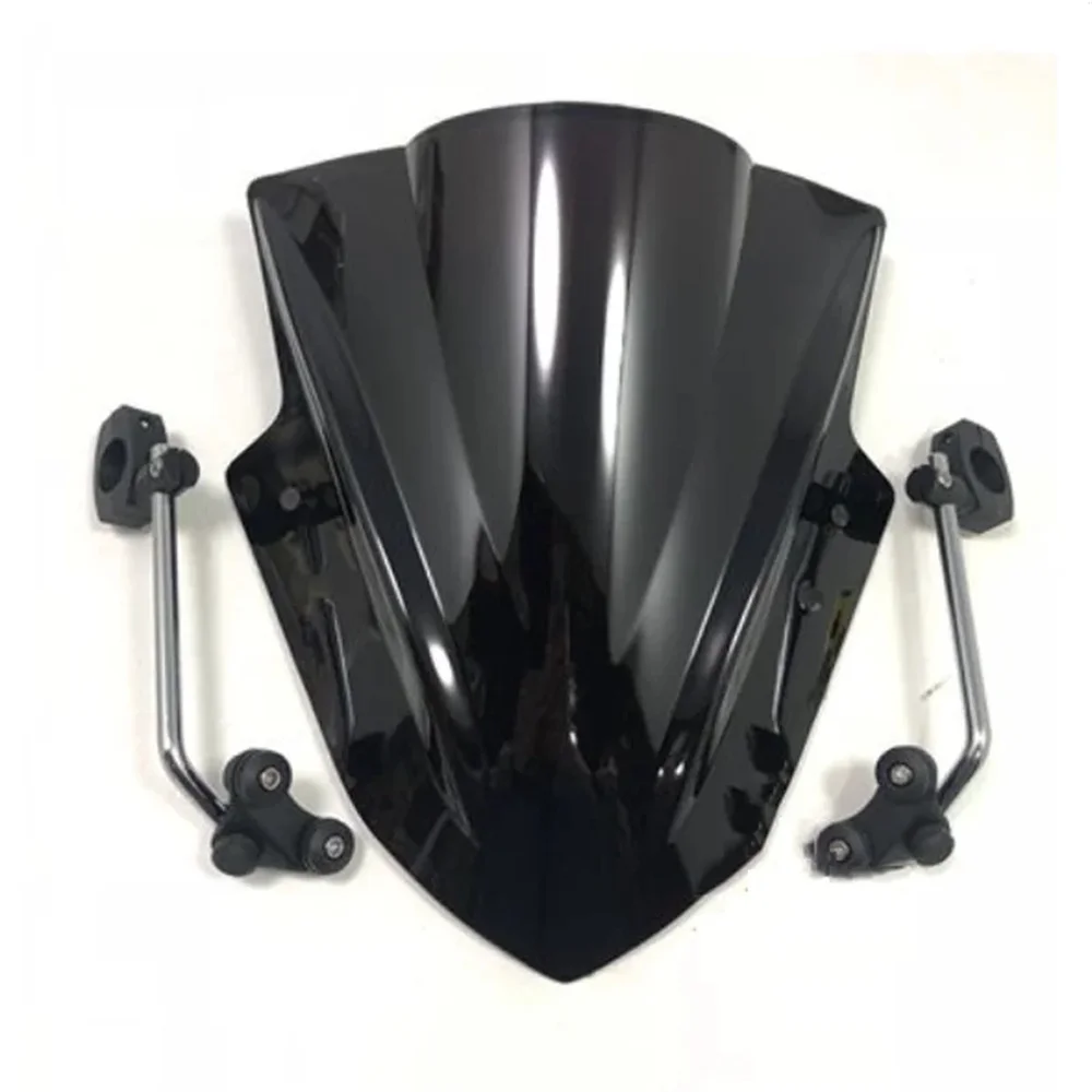 Motorcycle-Windshield-Windscreen-With-Adjustable-Bracket-Wind-Screen ...