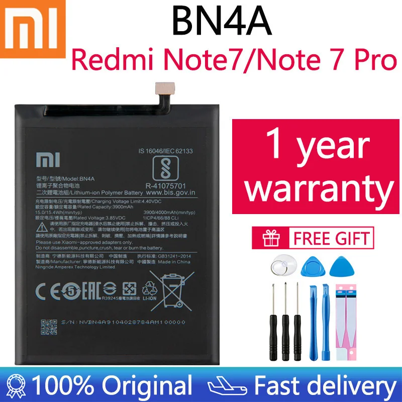 2020 Original Battery 4000mah Bn4a Phone Batteries For Xiaomi Redmi ...