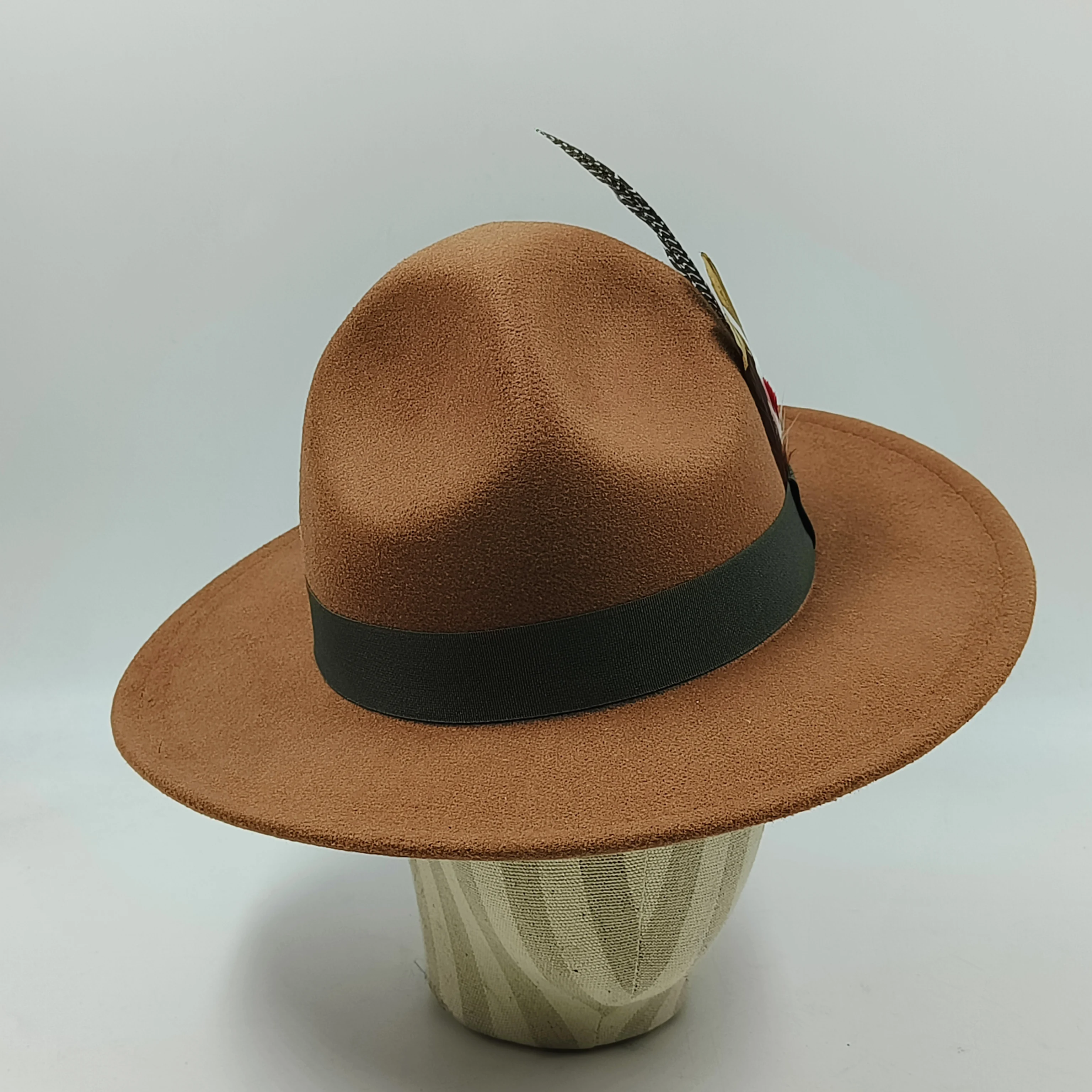 Feather-Fedora-Hat-Men-Ranger-Hat-Special-Top-Hat-funny-hat-Sergeant ...