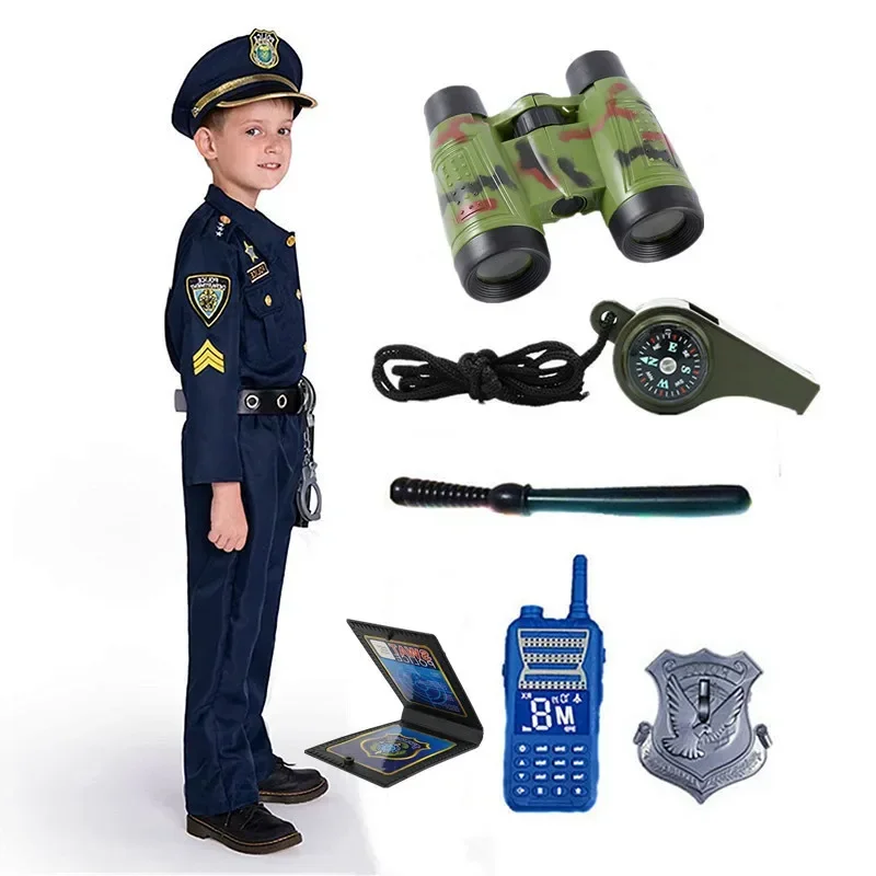 Deluxe-Police-Costume-for-Kids-Dress-up-As-A-Real-Cop-with-Costume-Hat ...