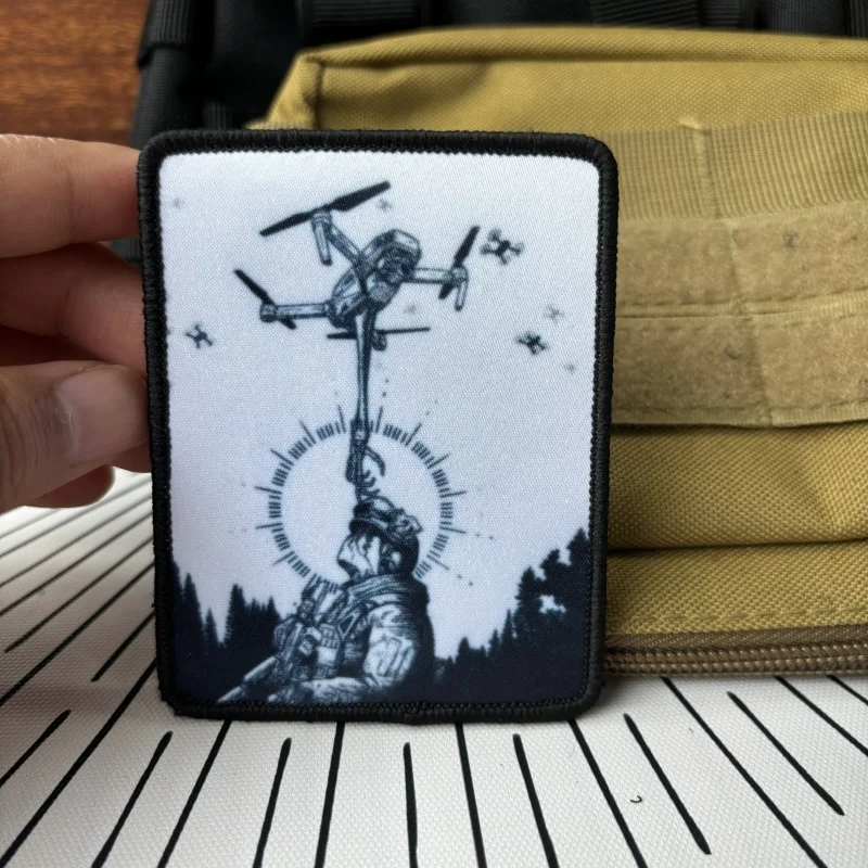 Russian-UAV-Skull-Soldier-Morale-Tactical-Patch-Printed-Hook-Loop-Patch ...