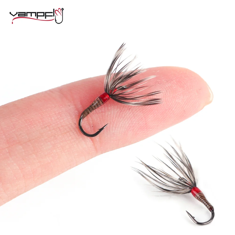 Vampfly 4pcs Tenkara Flies Kebari Reverse Hackle Dry Fly Barbed Hook ...