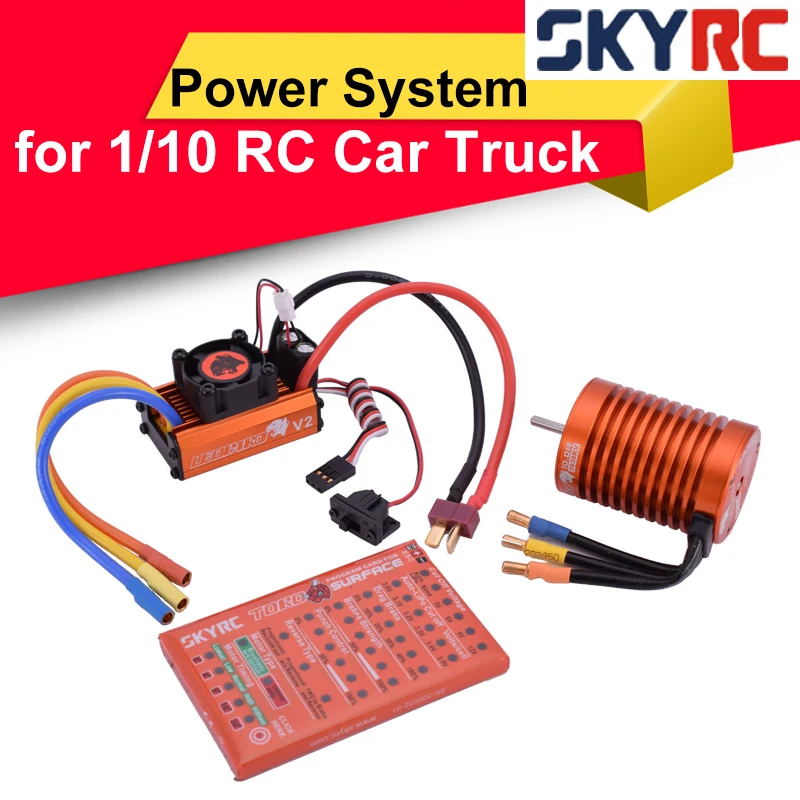 Skyrc leopard 3930kv brushless motor 10.0t 60a esc sem escova led ...