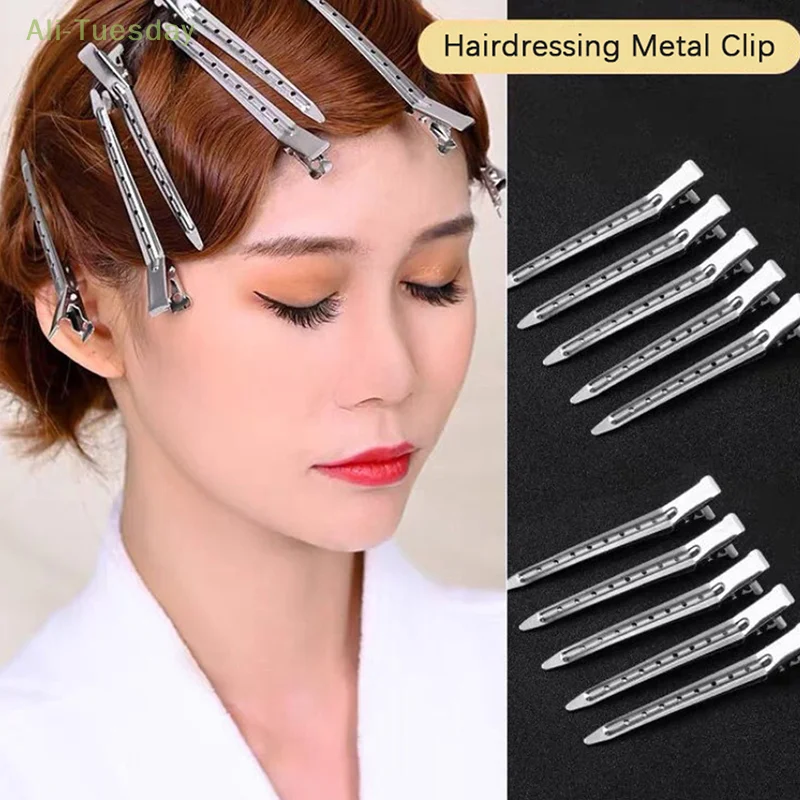 10pcs-Hair-Care-Clips-Stainless-Steel-Hairdressing-Sectioning-Clips ...