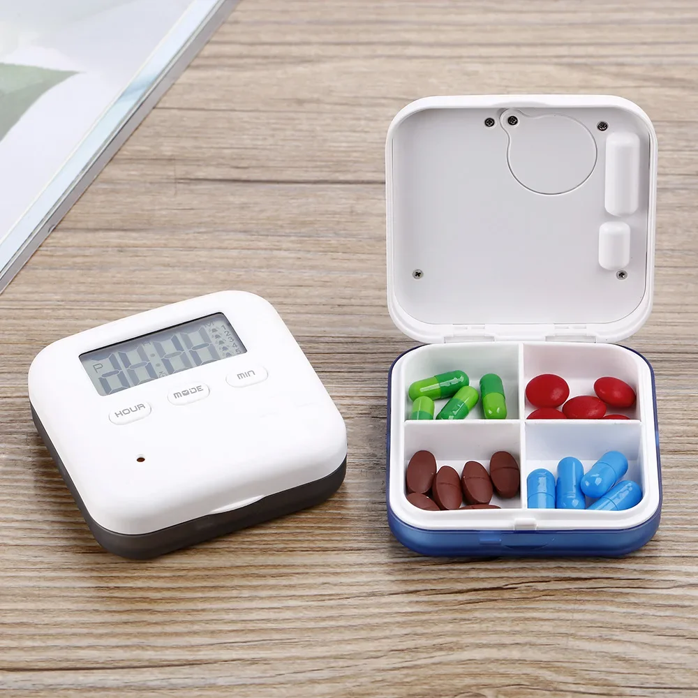 Electronic-Smart-Pill-Case-Alarm-Clock-Reminder-Medicine-Storage-Boxes ...