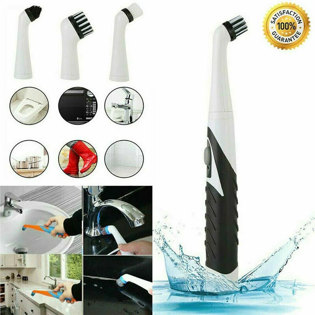 4 In 1 Electric Sonic Scrubber Multifunction Super Cleaning Brush ...