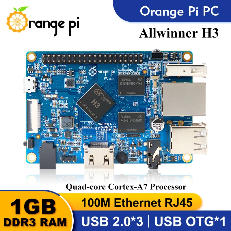 Conselho-de-Desenvolvimento-Orange-Pi-PC-1GB-RAM-Allwinner-H3-Camera ...