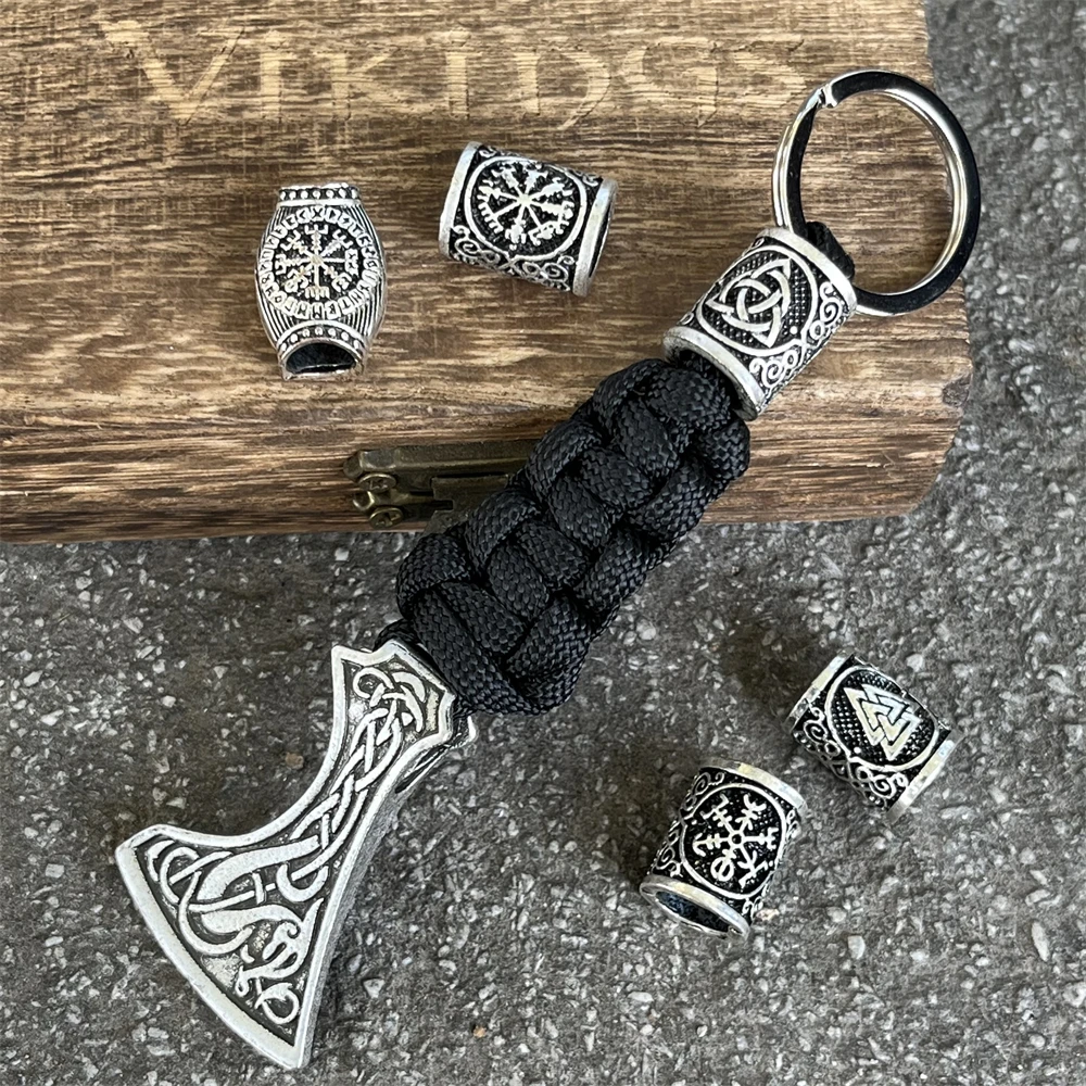 1Pcs-Norse-Mythology-Dragon-Axe-Keychains-Viking-Pirates-Amulet-Outdoor ...