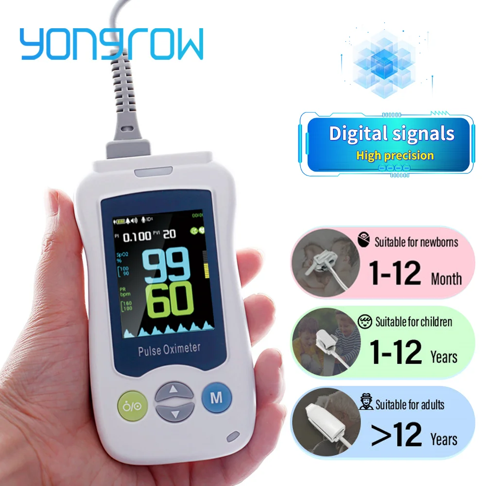 Yongrow Medical Handheld Pulse Oximeter Adult Neonatal Pediatric ...