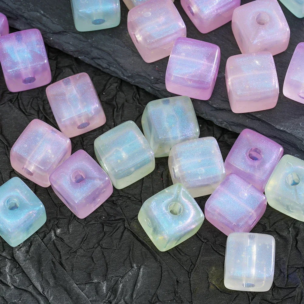 10pcs-Shiny-Color-Square-Faceted-Acrylic-Beads-for-Jewelry-Making-Loose ...