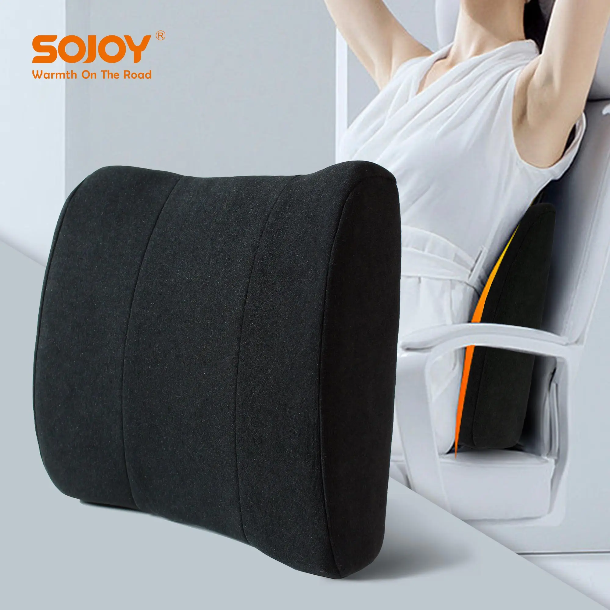 SOJOY Lumbar Support Plillow,Back Cushion Backrest for Home Office ...