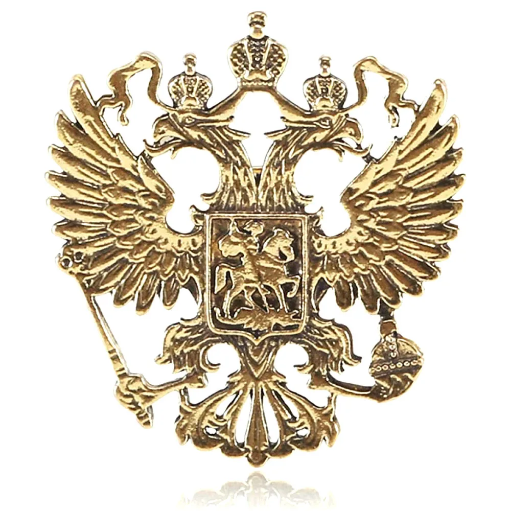 Classic-Metal-Double-Headed-Eagle-Brooch-Russia-Crown-Patriotic-Badge ...