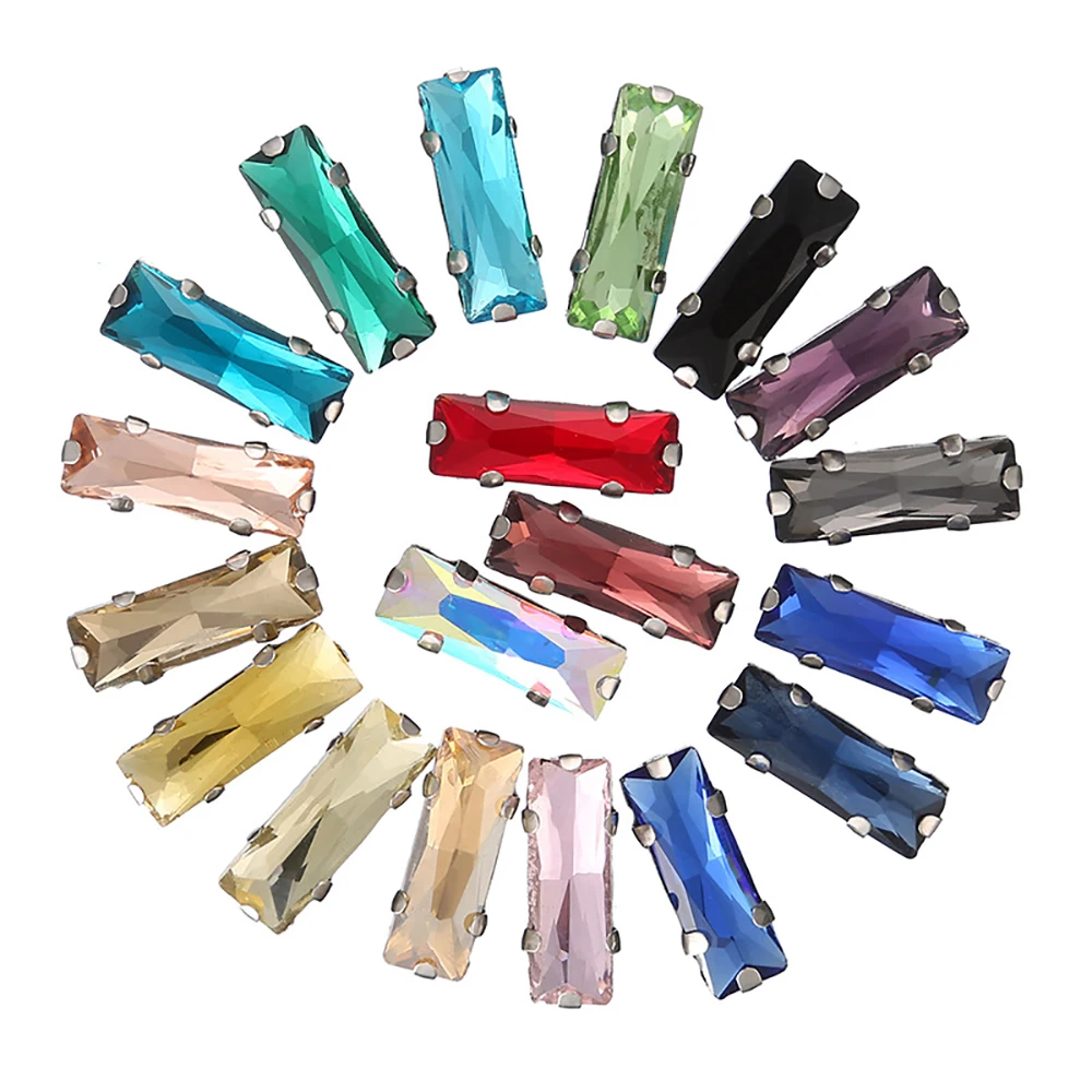 10Pcs-Rectangle-Shaped-Glass-Claw-Rhinestone-Crystal-Stone-Strass-Sew ...