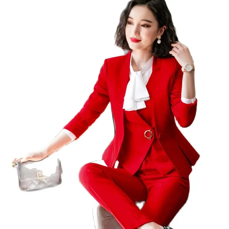Autumn Winter Uniformm Styles Formal Women Business Suits Professional ...