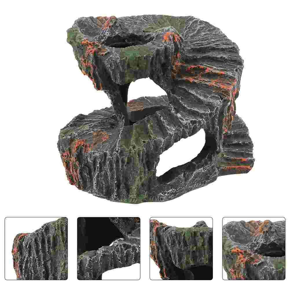 Basking-Rock-Bearded-Dragon-Reptile-Rock-Hide-Cave-Reptile-Hide-Turtles ...