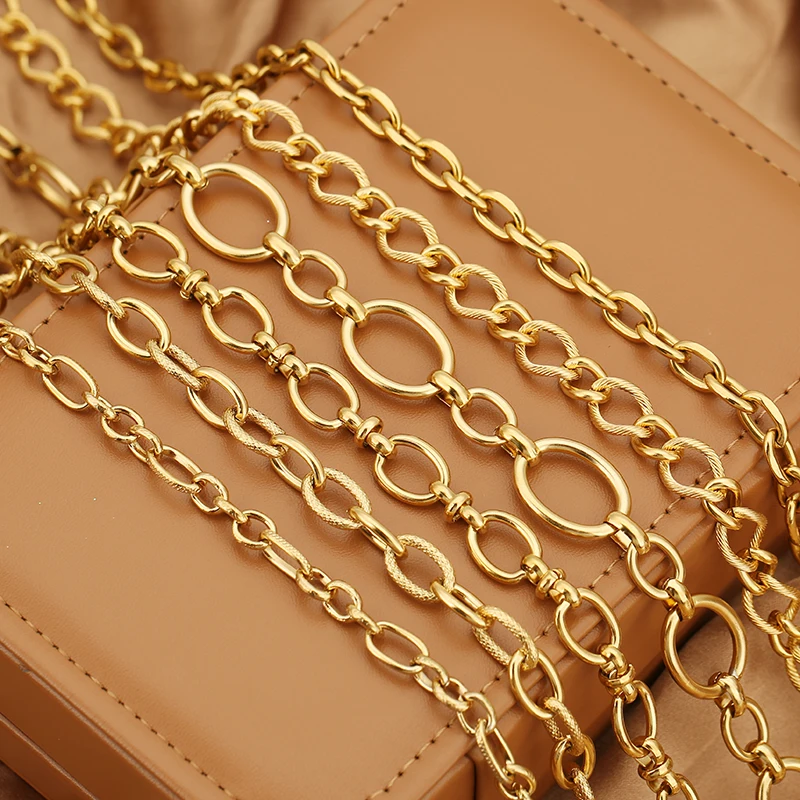 1-Meter-Stainless-Steel-Large-Heavy-Chunky-Hip-Hop-Punk-Link-Gold-Color ...