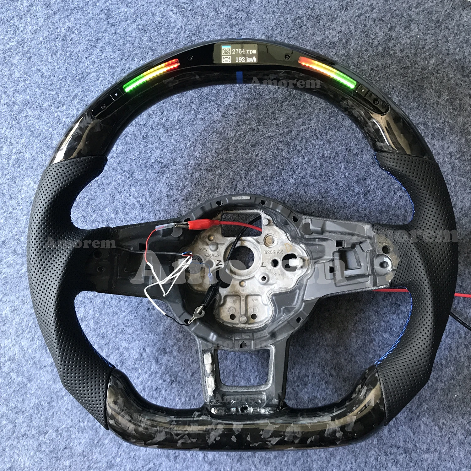 Customised-Carbon-Fiber-Steering-Wheel-For-Volkswagen-VW-Golf-MK7-R-GTI ...