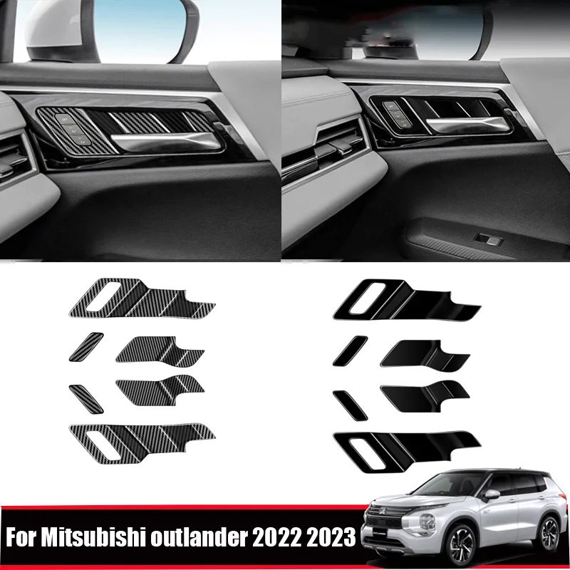 For Mitsubishi Outlander 2022 2023 2024 Carbon Black Car Inner Door ...