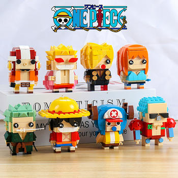 One Piece BrickHeadz Building Blocks Luffy Nami Chopper Sanji Zoro ...