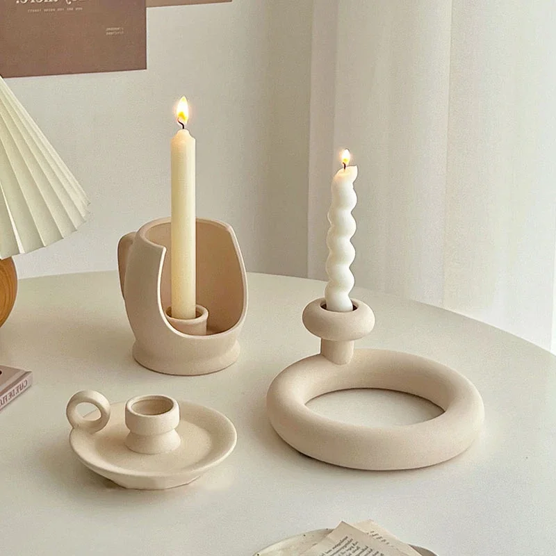 Simple-Style-Ceramic-Candle-Holder-Decor-Lliving-Room-Dining-Table-Tealight-Candlestick-Scented ...