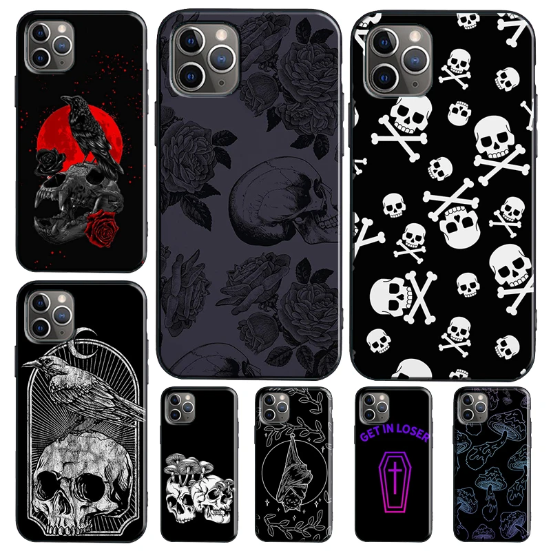 Skull Gothic Creepy Pastel Goth Case For Oppo A80 A40 A60 A18 A38 A58 ...