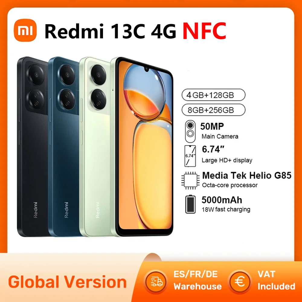 Xiaomi-Redmi-13C-4G-Smartphone-Global-Version-NFC-MTK-Helio-G85-6-74 ...