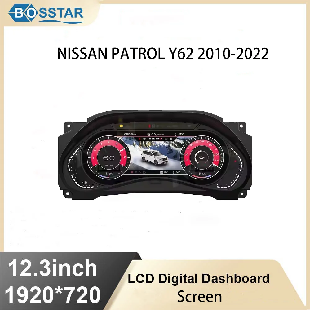 12.3 inch Car Digital Cluster Instrument for Nissan Patrol Y62 2010 ...