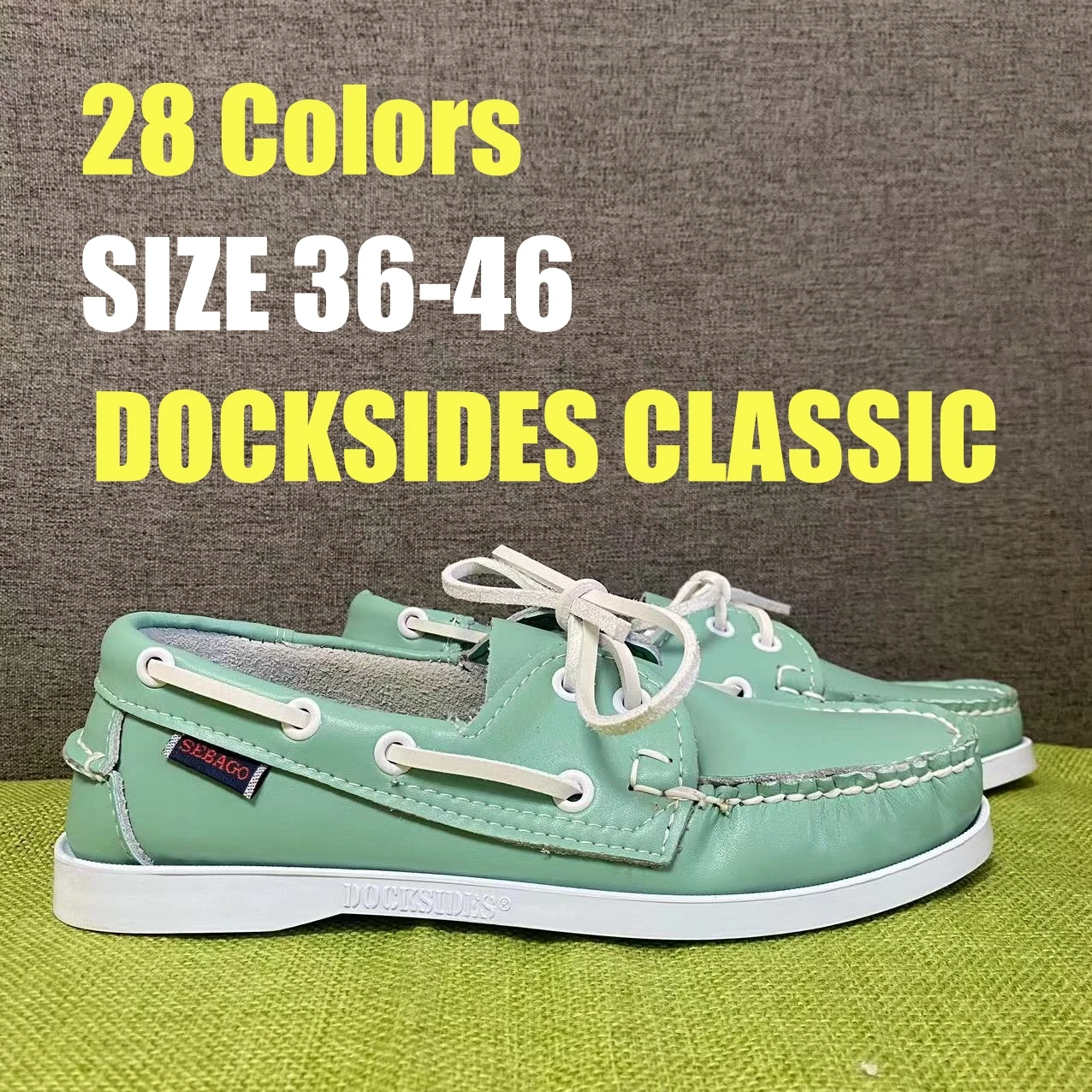 SEBAGO-Men-Homme-Authentic-Docksides-Shoes-Premium-Leather-Moc-Toe-Lace ...