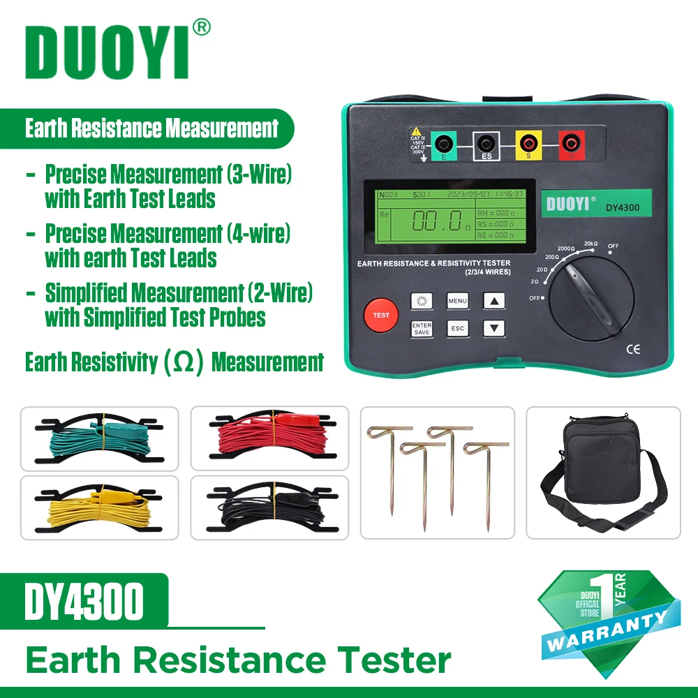 DUOYI-DY4300-Digital-Earth-Tester-Ground-Resistance-Megameter-Meg ...
