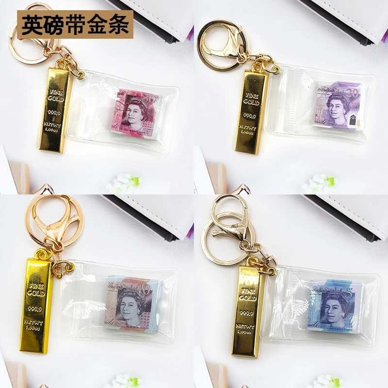 Gold-Bar-Handcuffs-Racing-Model-money-Keychain-New-Metal-Gift-paper ...