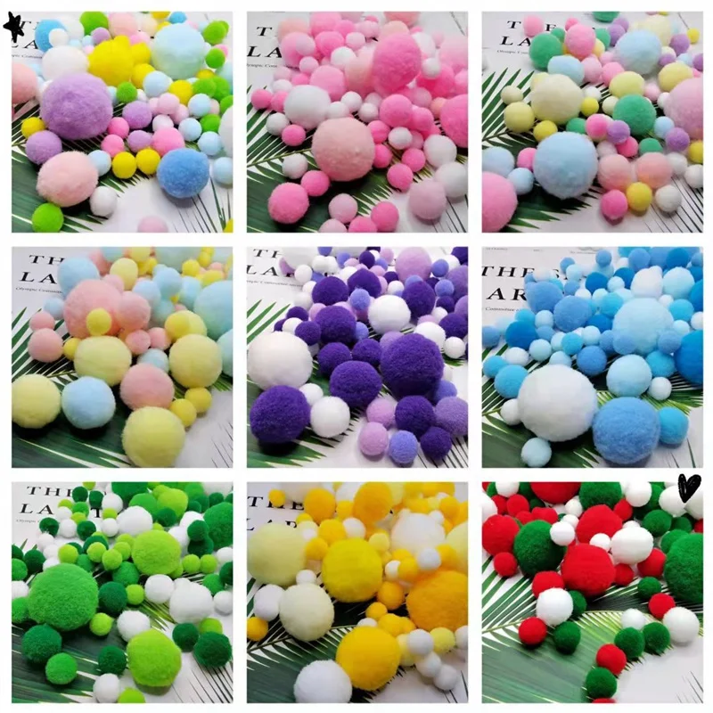 8-30mm-Multi-Size-Mix-Colors-Soft-Pompones-Fluffy-Plush-Pom-Poms-Crafts ...