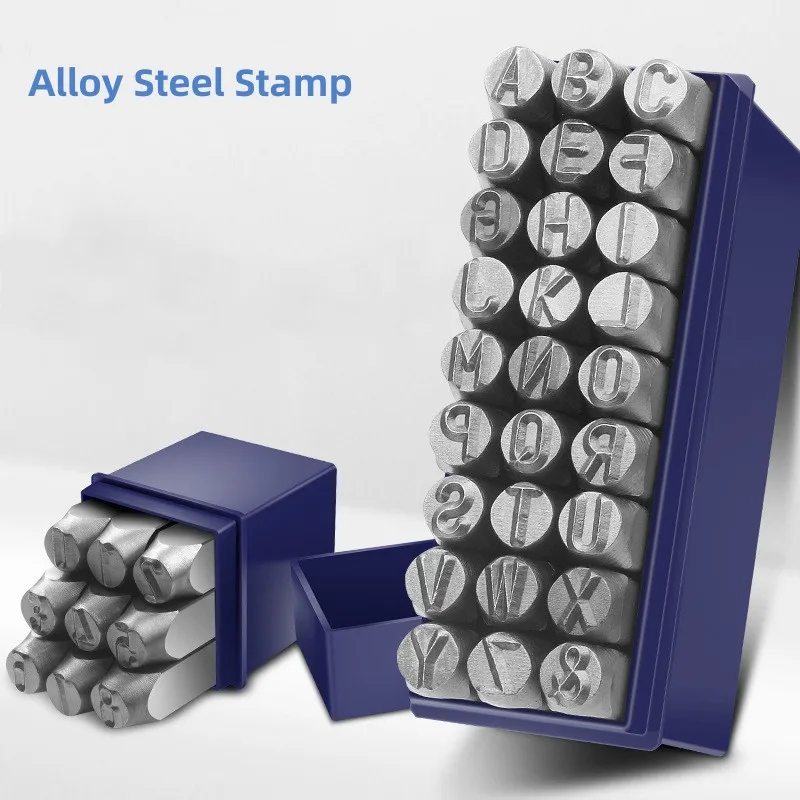 Number-Letter-Stamp-Alloy-Steel-Stamp-With-Storage-Box-Punch-Set ...