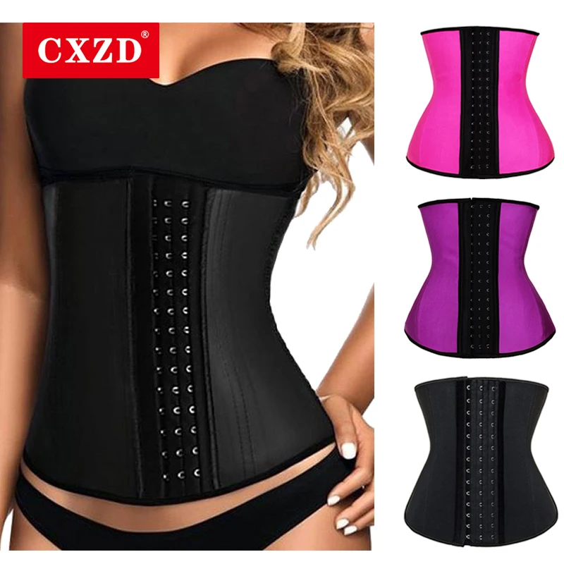 CXZD-Latex-Waist-Trainer-9-Steel-Bone-Women-Binders-Shapers-Corset-Colombian-Belts-Modeling ...