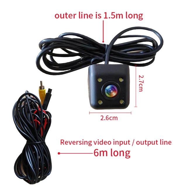 4 LED Night Vision Reversing Auto Parking 170 Degree Car Rear View ...