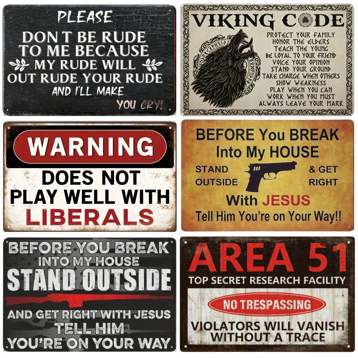 Hot-Sales-Metal-Tin-Sign-Warning-No-Trespassing-You-Will-Lose-Metal ...