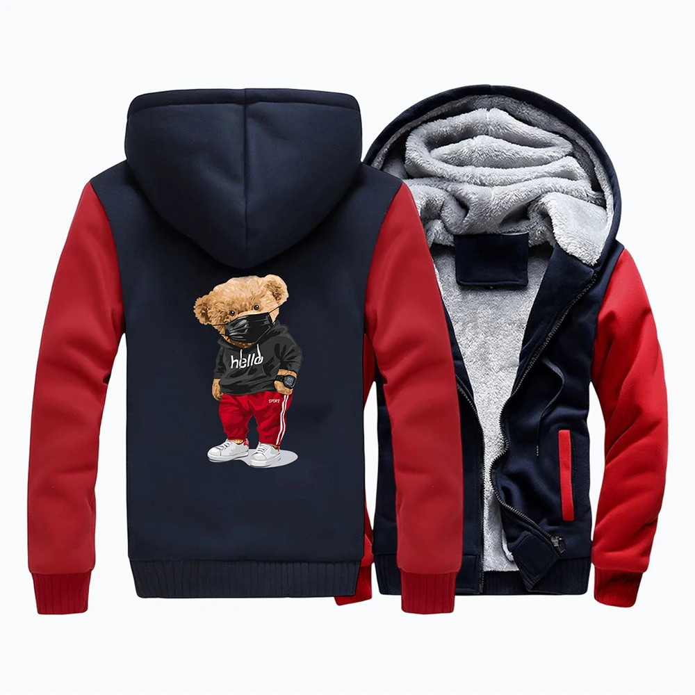 Fashion-Cartoons-Bear-Design-Mens-Raglan-Thick-Sweatshirt-Men-Zip ...