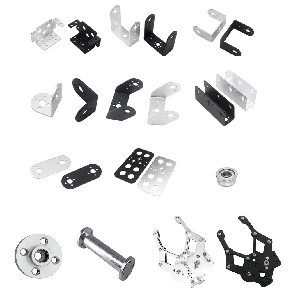 Black-Robot-Arm-Robotic-Part-Accessory-Platfrom-U-Beam-Servo-Bracket-For-Standard-Servo-Steering ...