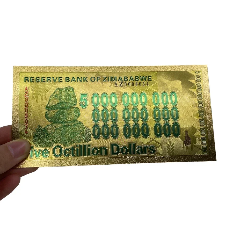 Classic-Five-Octillion-Dollars-Zimbabwe-24K-Gold-or-Silver-Banknote ...