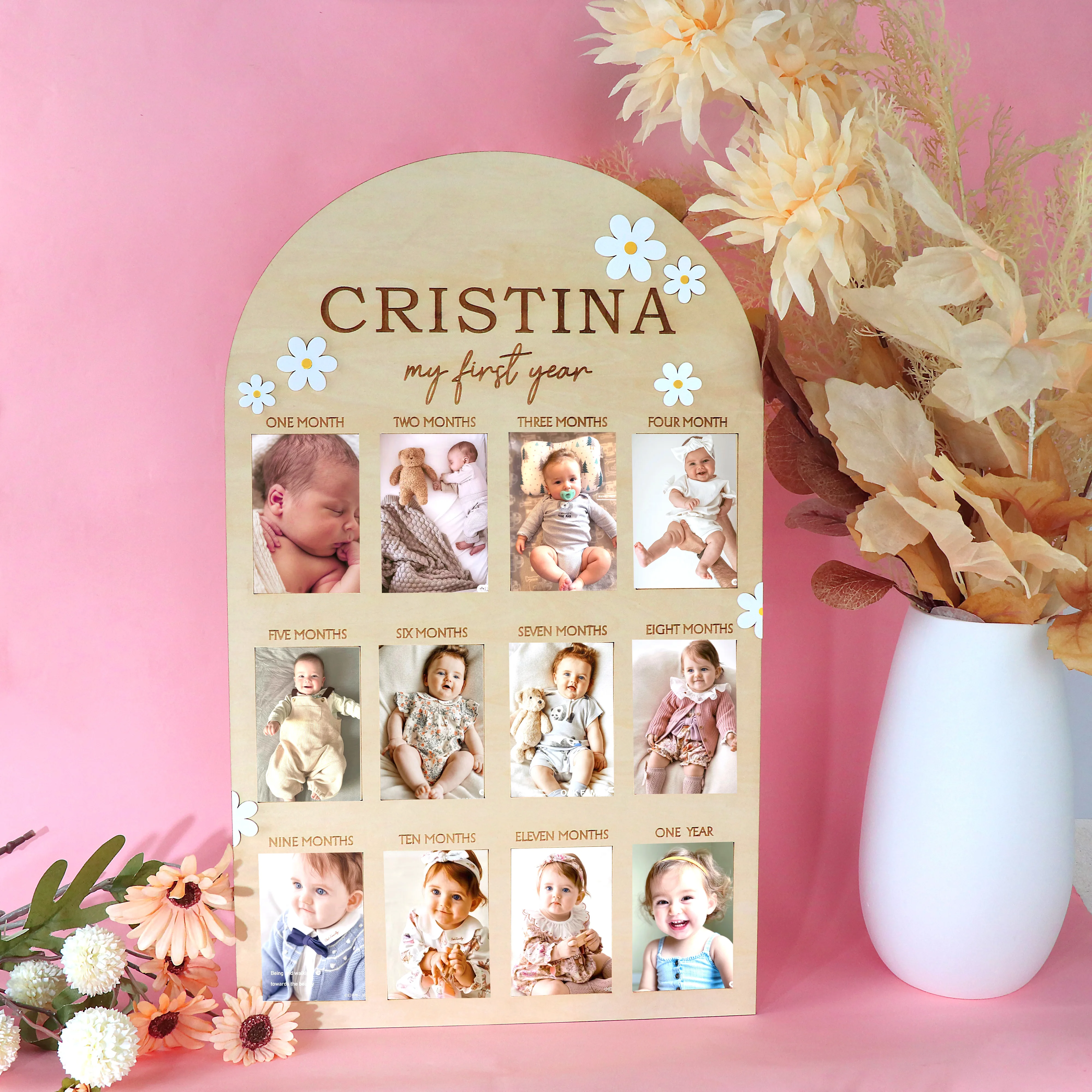 Personalized-My-First-Year-Baby-12-Month-Photo-Frame-One-Year-Of-Baby ...